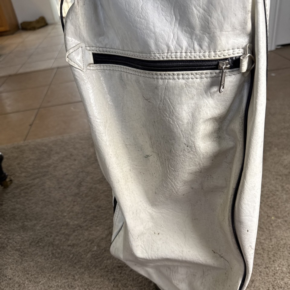 Vintage PING Golf Cart Bag White Black Single Strap 6-Way Divider Faux ...