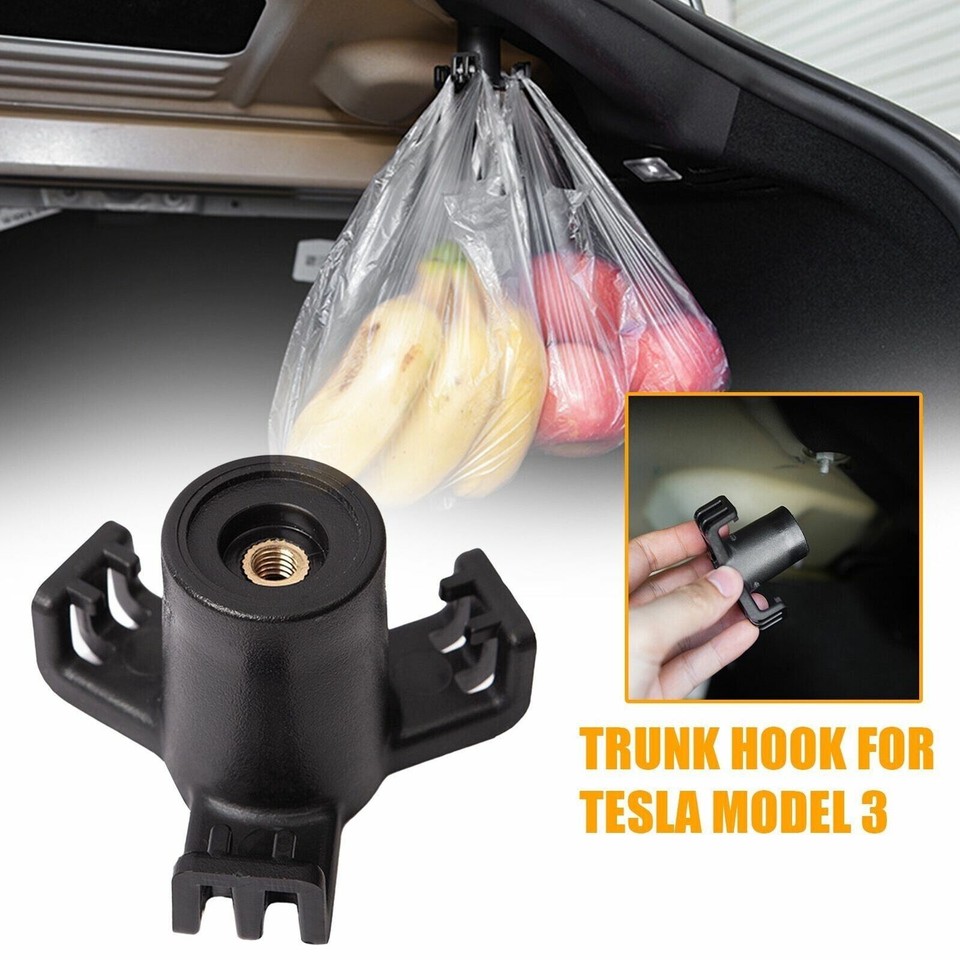 Car Rear Trunk Hook Interior Grocery Bag Tote Hanger for Tesla Model 3 ...