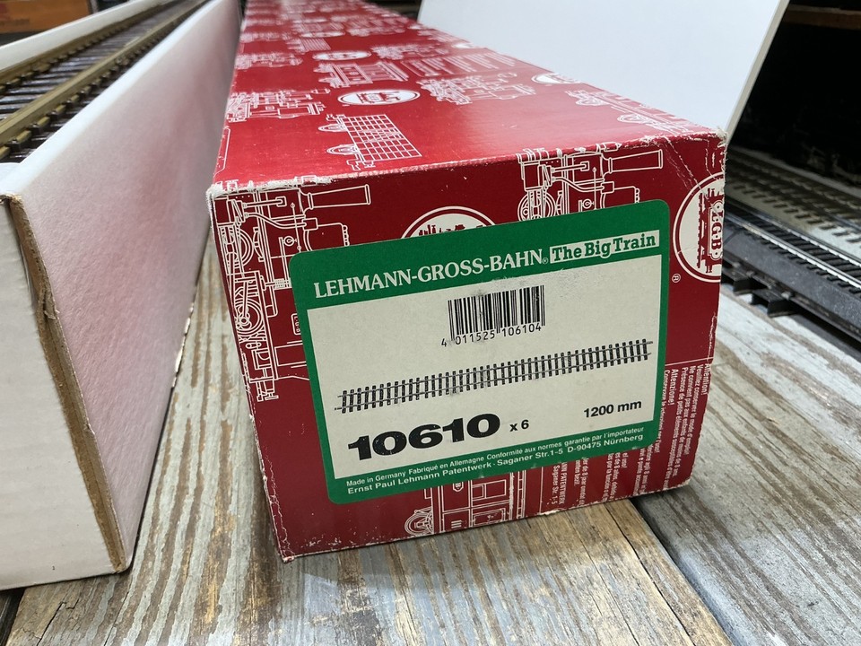 LGB 10610 G Gauge 48" Straight Track Sections (6) EX/Box | eBay