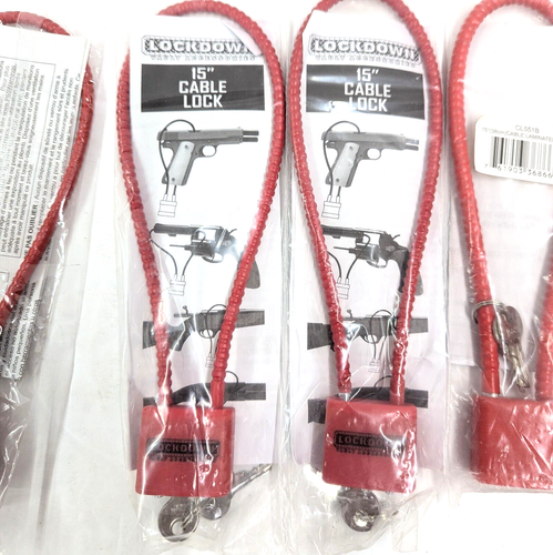 15" Lockdown Gun Cable Locks Plus 15" CL551B 15" R15SC3 11" Mascon Lot ...