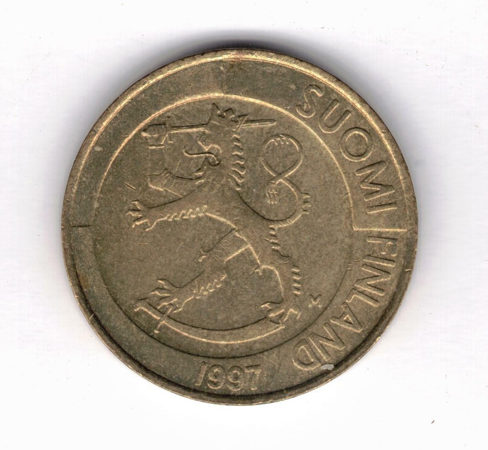 Moneta coin 1 MARCO MARKKA MARK finlandese Suomi Finland Finlandia 1997 ...
