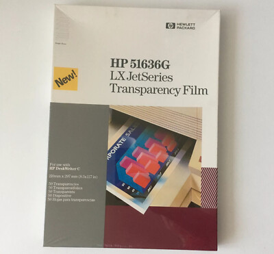 HP Transparency Film 51636G 50 Sheets - FREE POST | eBay Australia