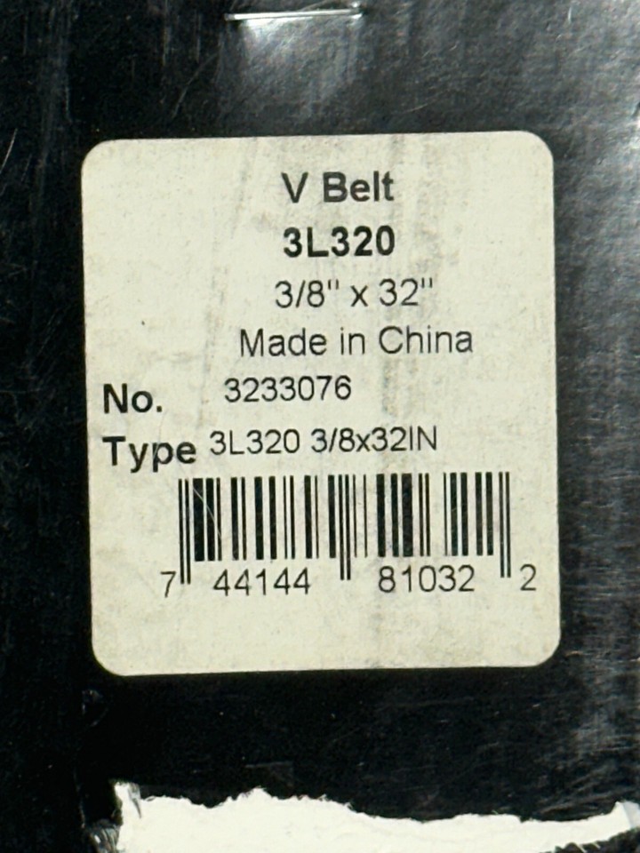 Phoenix Belt 3L320 V-Belt 3/8" x 32" PHX810320 | eBay