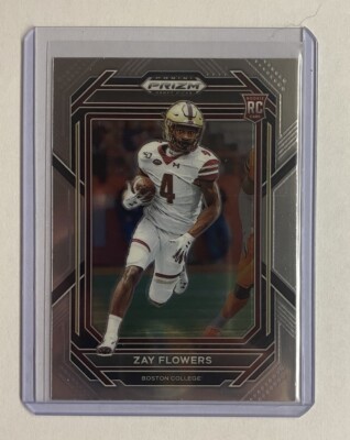 Zay Flowers RC 2023 Panini Prizm Base No. 143 Boston College/Baltimore ...