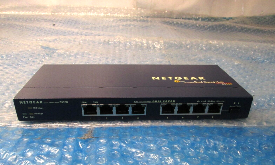 Netgear DS108 8-Port 10/100 Mbps Dual Speed Network Switch Unit Only ...