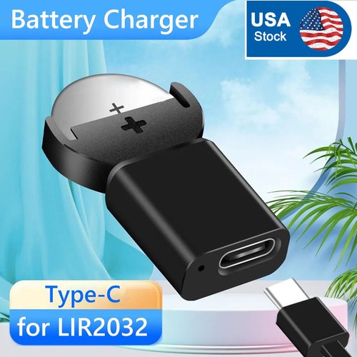 Type-c Li-Ion Coin Button Cells Charger for LIR2032,LIR1632,LIR2025 ...