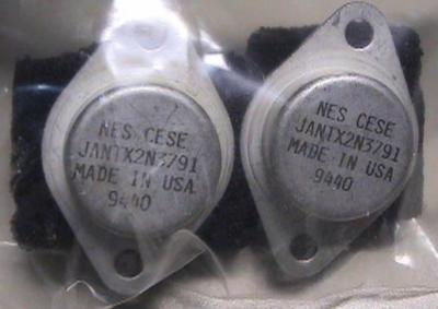2 LOT NES JANTX2N3791 60V 10A SILICON EPITAXIAL BASE PNP HIGH-POWER ...