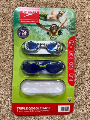 Speedo kids 2 pack anti-fog swim goggles age 3-8 | eBay