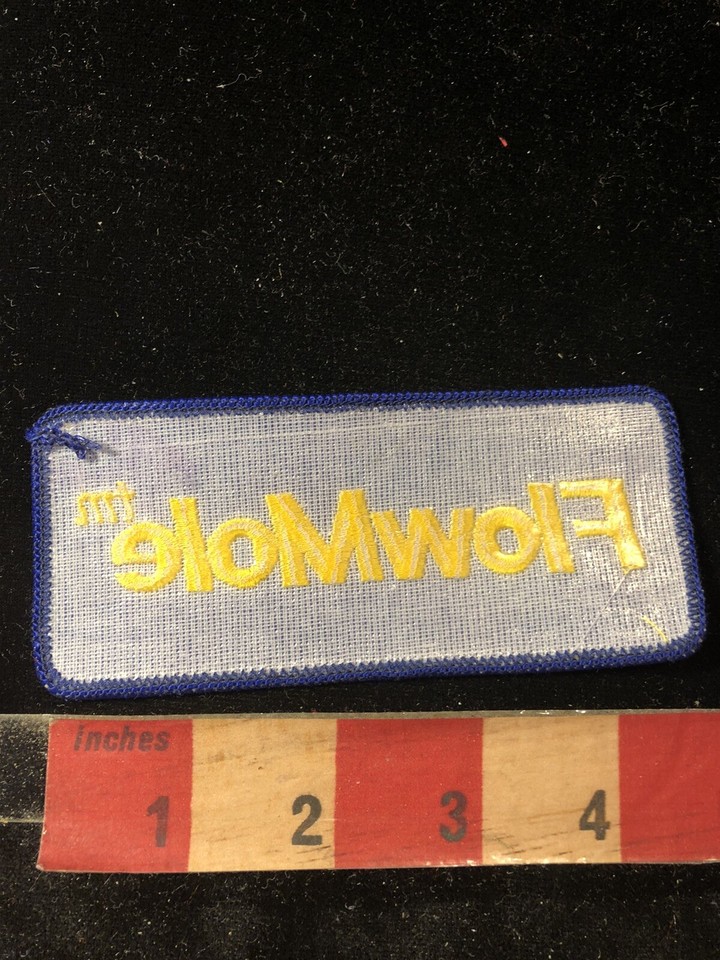 Yellow On Blue Flow Mole FLOWMOLE Advertising Patch (Underground Boring ...