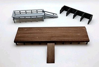 HO Scale 4 Piece Wooden Custom Hand Painted Platform Ramp Walkway Dock ...