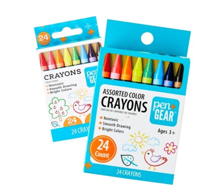 Pen + Gear Classic Crayons, 24 Piece Count, Assorted Colors Lot of 4 ...