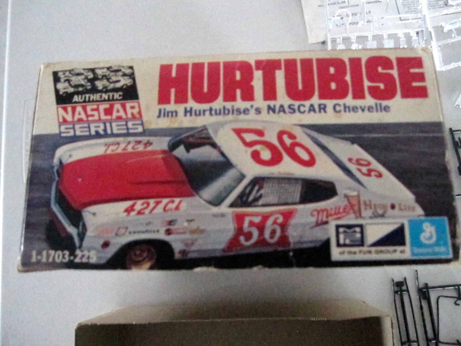 MPC JIM HURTUBISE NASCAR CHEVELLE UNBUILT MODEL CAR KIT #1-1703-225 ...