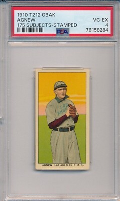 1910 T212 OBAK - AGNEW, 175 SUBJECTS -PSA 4 VG-EX (SVSC) FRESHLY GRADED ...