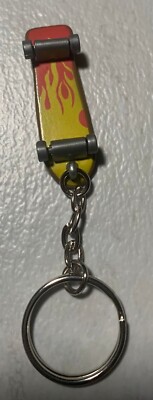 Xtreme Sports FLAMES SKATEBOARD Keychain EXTREME SPORTS Zipper Pull | eBay