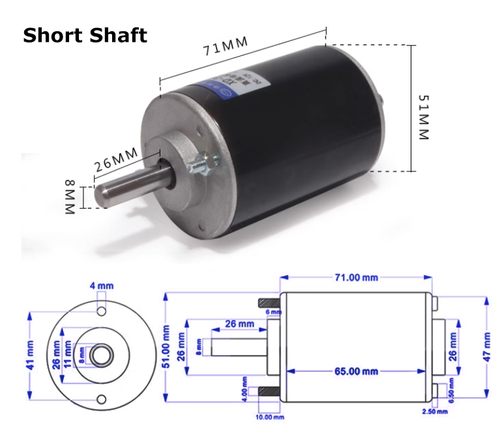25pcs XD-3420 12V / 3500RPM 30W Permanent Magnet Motor Variation Short ...