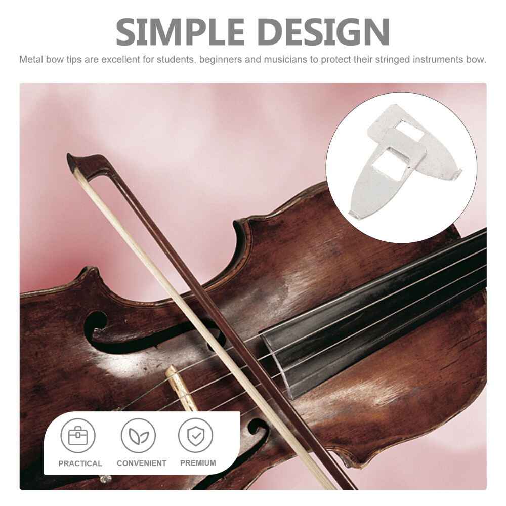 2 Pcs Metal Violin Bow Head Piece 2pcs Stringed Instruments Parts | eBay