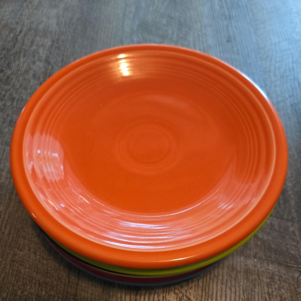 Fiestaware, 7 1/4" Salad Plate, Fiesta, used, 6 Multi Color Plates | eBay