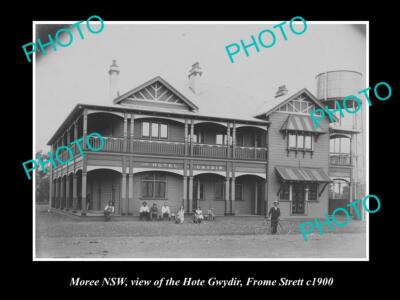 OLD POSTCARD SIZE PHOTO OF MOREE NSW VIEW OF HOTEL GWYDIR FROME Stc1900 ...