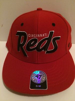 Cincinnati Reds 47 Brand Retro Script Stretch fit hat S/M Red | eBay