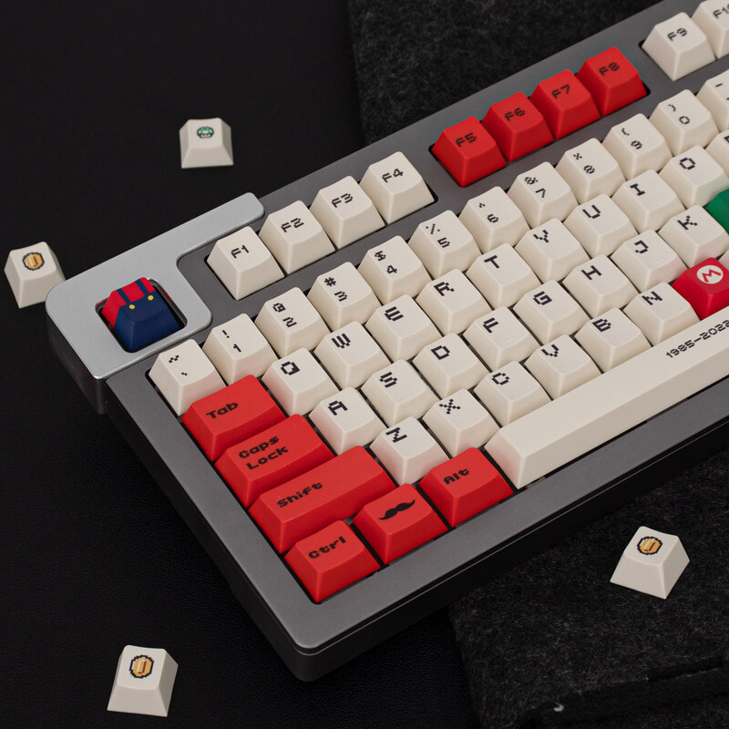 Game Mario Theme Keycap 131 Pcs PBT MX Cherry Height for Mechanical ...
