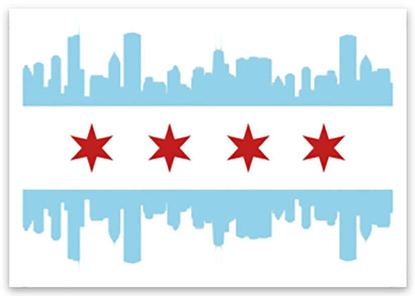 Chicago Flag Skyline Tattoo
