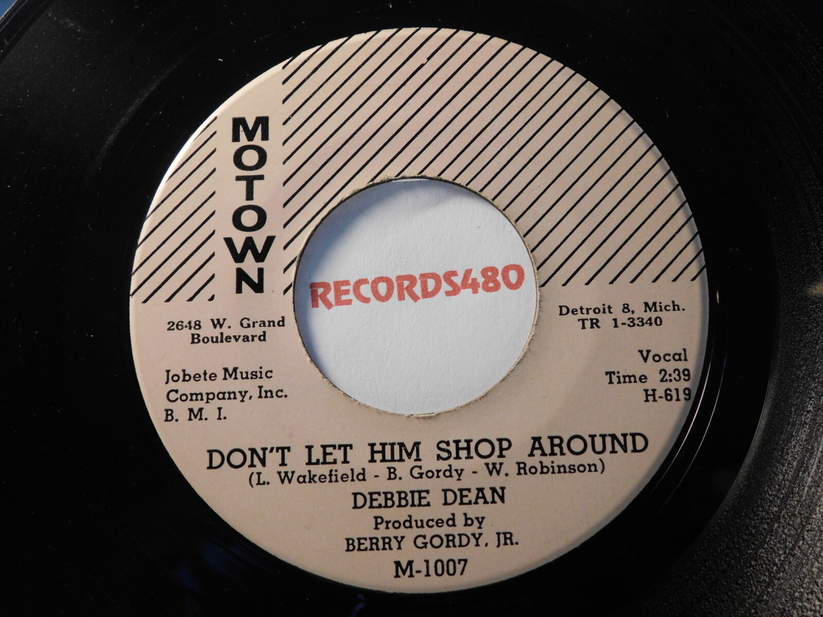 Debbie Dean 45 Motown #1007 Don't Let Him Shop Around / A New Girl / NM ...