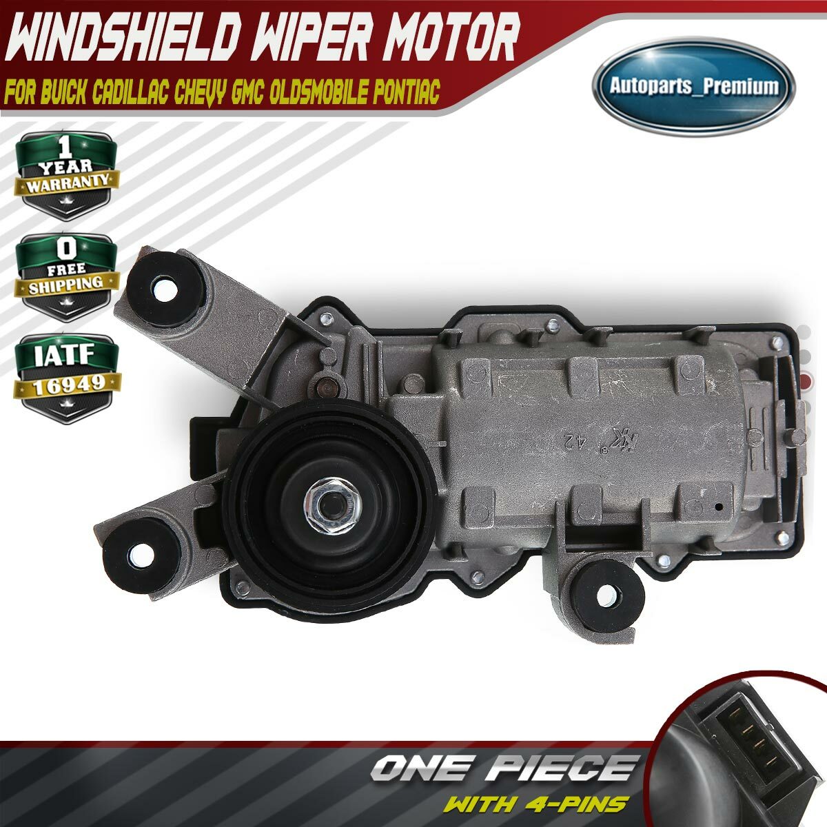 Front Windshield Wiper Motor for Chevy S10 GMC S15 Jimmy Olds Bravada ...
