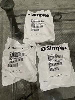 (3) Simplex 0677-104 Automatic Fire Detector Base ***FREE SHIPPING ...