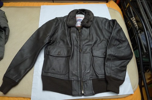 G-1 Brand New Excelled DSCP Heavy Leather Flight Jacket USMC USN 44 Lrg ...
