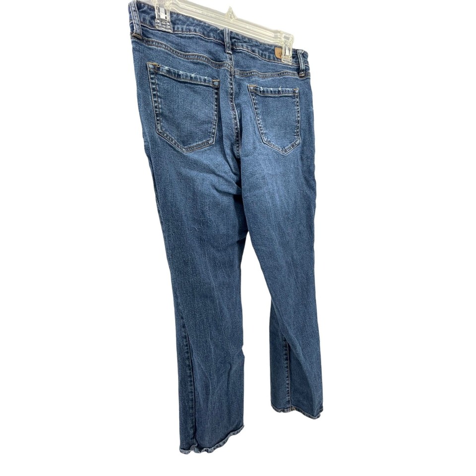 Sofia Vergara Medium Wash Distressed Blue Denim Flare Jeans Women's Size 10 | eBay