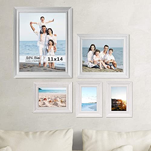 Picture Frames (3 Pack Wood Grain) Rustic Photo Frame Set 5x7 ...