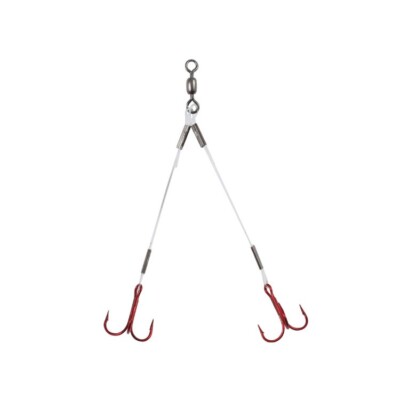 Northland Mini Predator Rig #8 Red Hooks Clear 15lb Mono Unweighted MPN ...