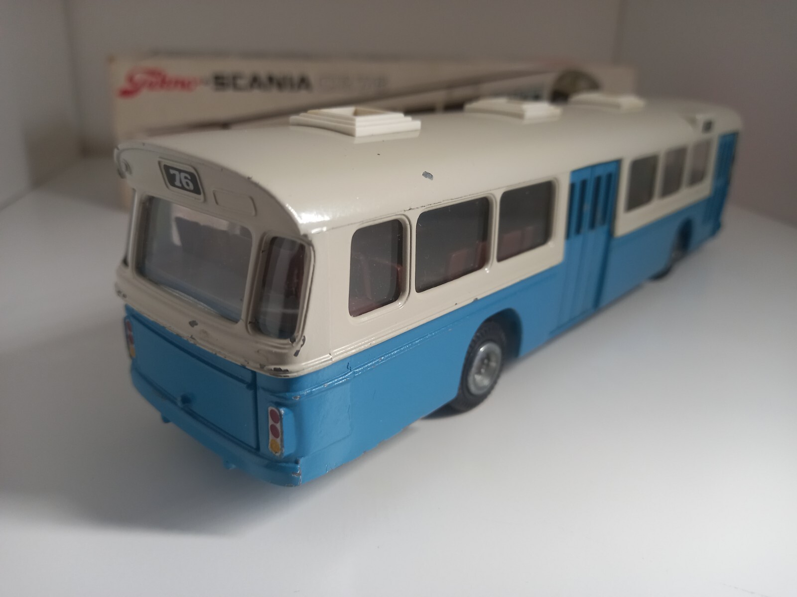 Rare Vintage Collectable 1:50 Tekno Scania CR76 Bus Coach Blue/Grey ...
