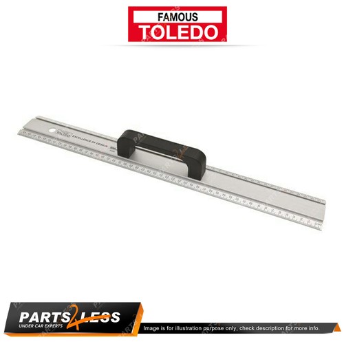 Toledo Single Sided Aluminium Cutting Metric Rule - 500mm Length Ruller ...