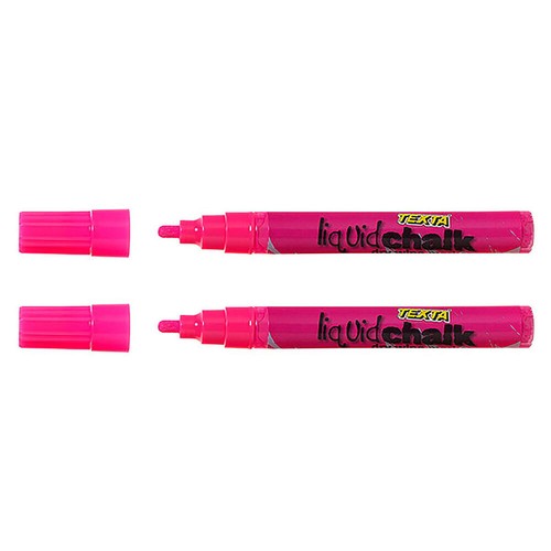 2x Texta Water-Based Ink Liquid Chalk Window Glass Writing Dry-Wipe ...