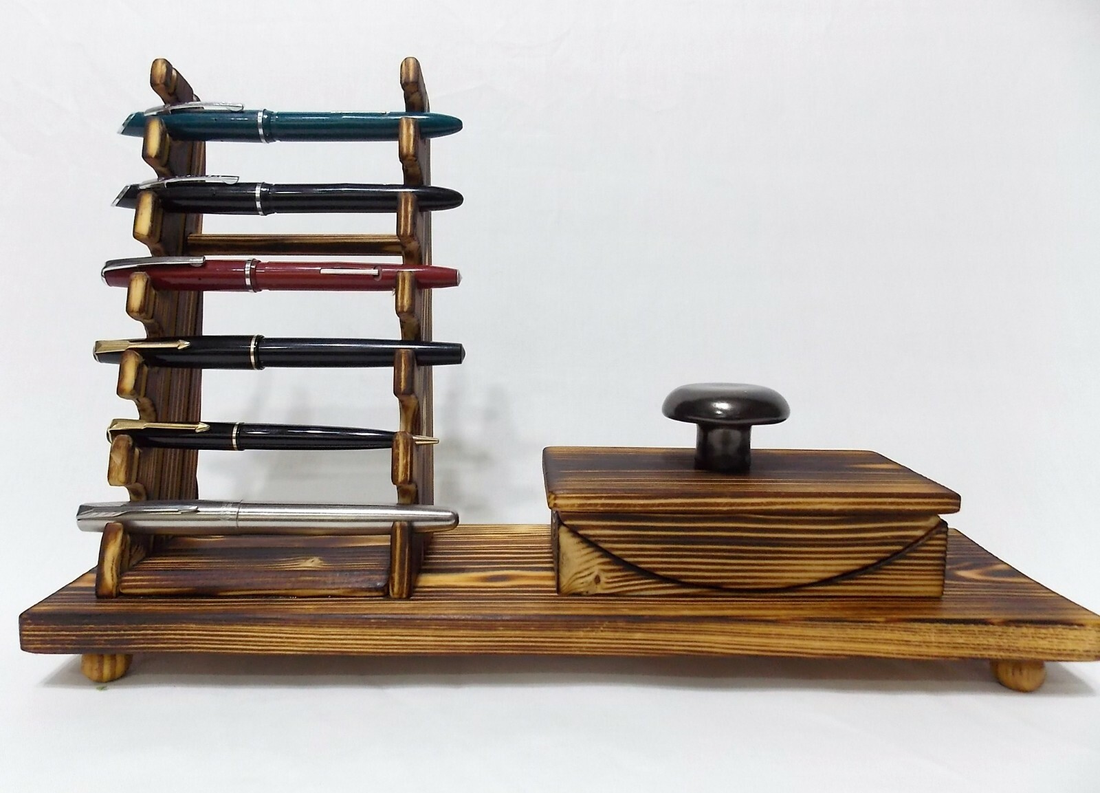 Calligraphy pen stand & ink blotter holder desk top ink fountain etc ...