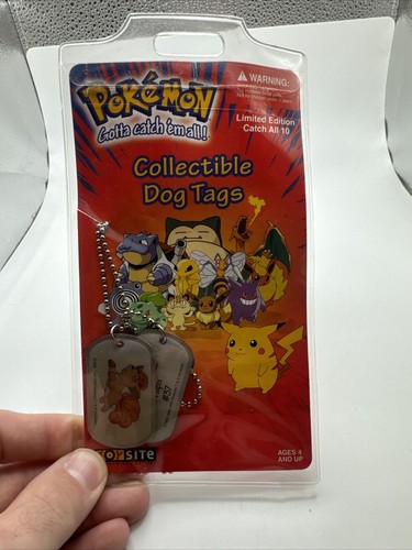 Vintage Pokémon Collectible Dog Tags (vulpix #37) New Sealed 1999 | eBay