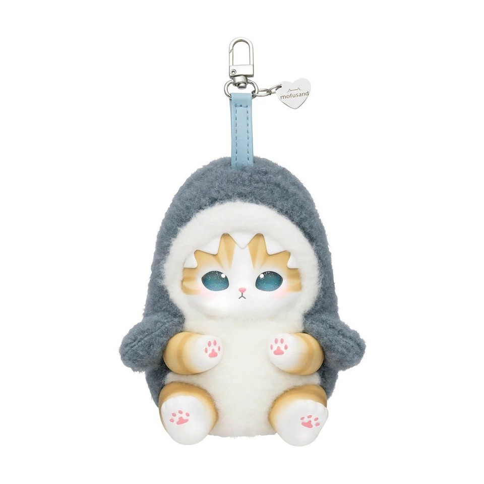 Mofusand Kiramekko Fluffy Kittens Shark Cat Samenyan Plush Keychain ...