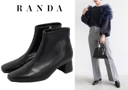 Randa Women's Faux Leather Both Sunny and Rainy Boots Black Water ...