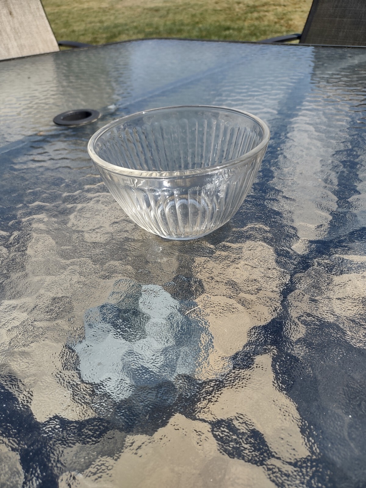 PYREX 7401-s Clear Glass Mixing Bowl Ribbed Panels 3 Cups EUC USA ...