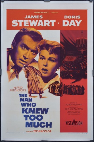 The Homme Who Savait Too Much 1956 Authentique 27X41 Linenbacked Film ...