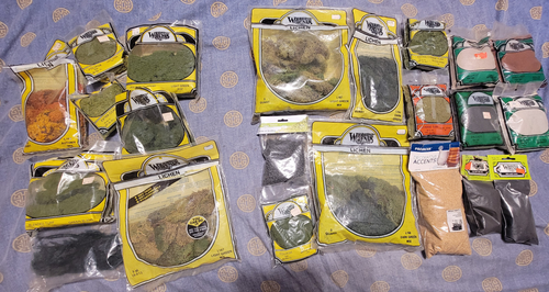 LOT HO N guage scale Woodland Scenics Packs lichen turf foliage ballast ...