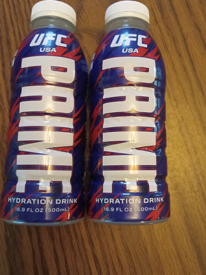*DAMGED LABLES* TWO Bottles Prime Hydration UFC USA Berry Freeze USA 16 ...