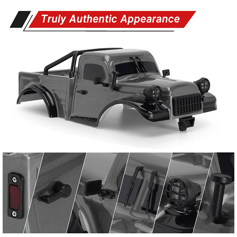 6.10" Wheelbase Body Shell with Bed Cage for 1/18 TRX4M Bronco Defender ...