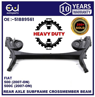 UPGRADED HEAVY DUTY REAR AXLE SUBFRAME FOR FIAT 500 07-15 DRUM BRAKES 0 ...