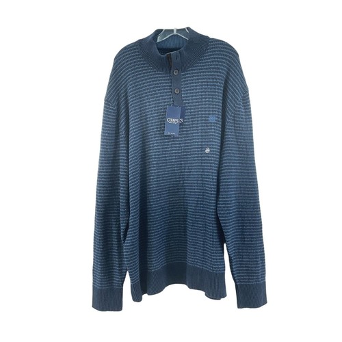 NWT Chaps Men's Big 4X Turquoise Blue Cotton Pullover Sweater | eBay