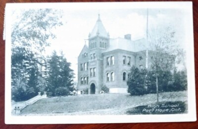 VERY RARE! 1924 PORT HOPE HIGH SCHOOL POSTCARD CANADA POSTED RPPC REAL ...