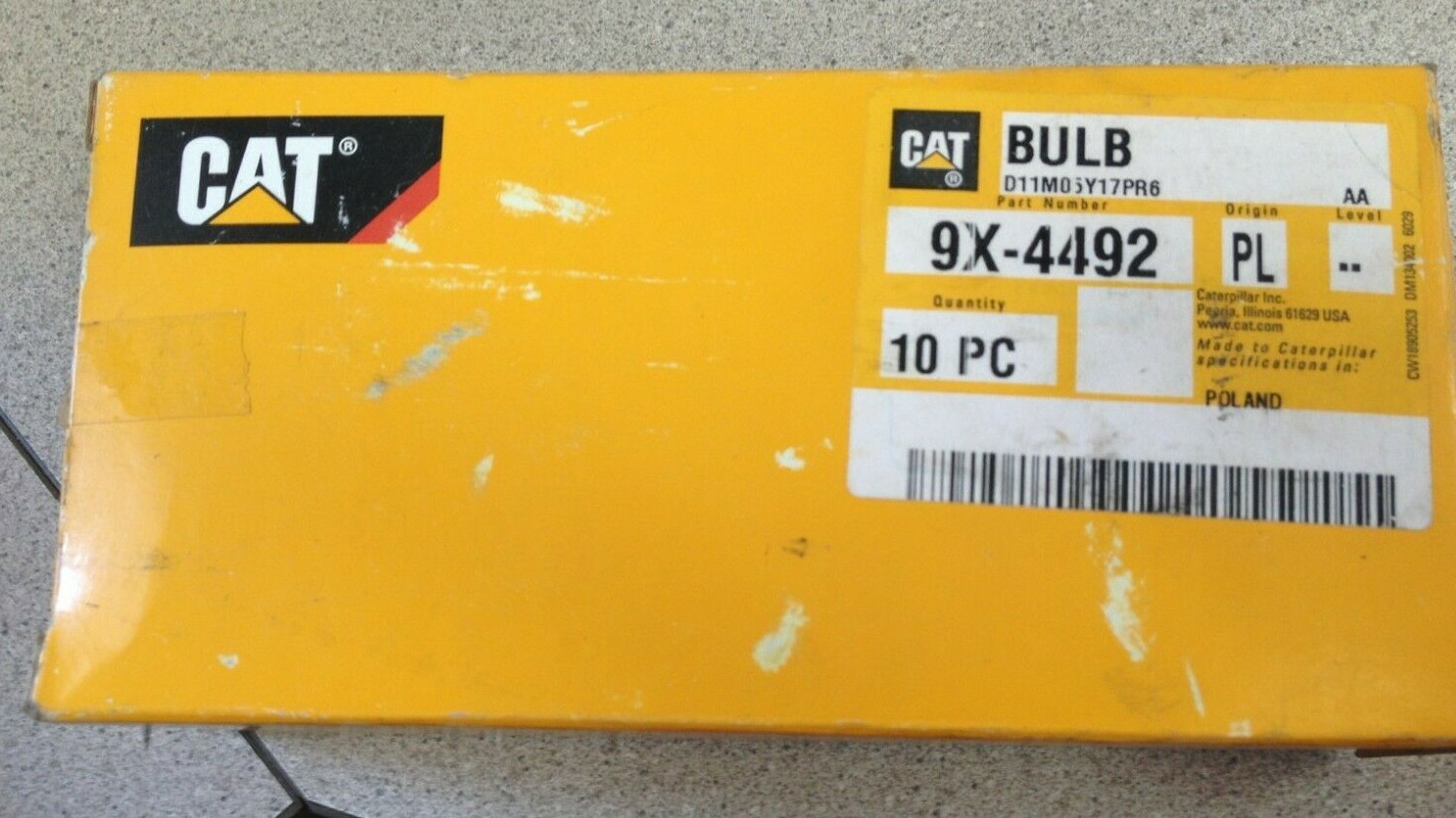 Genuine OEM Caterpillar CAT Bulb 9X-4492 Box of 9 | eBay
