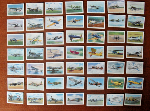 1940's Wings Cigarettes Airplane cards series C cards set of 49 out of ...