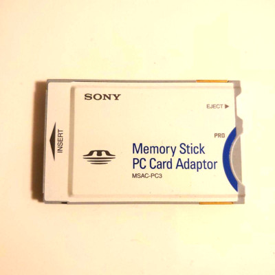 SONY Memory Stick Card Reader Adapter MSAC-PC3 PCMCIA ATA 16bit PC Card ...